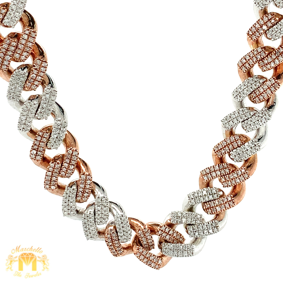 5ct Diamond Solid Gold 10.5x9.5mm Miami Cuban Link Chain (banana-shape ...