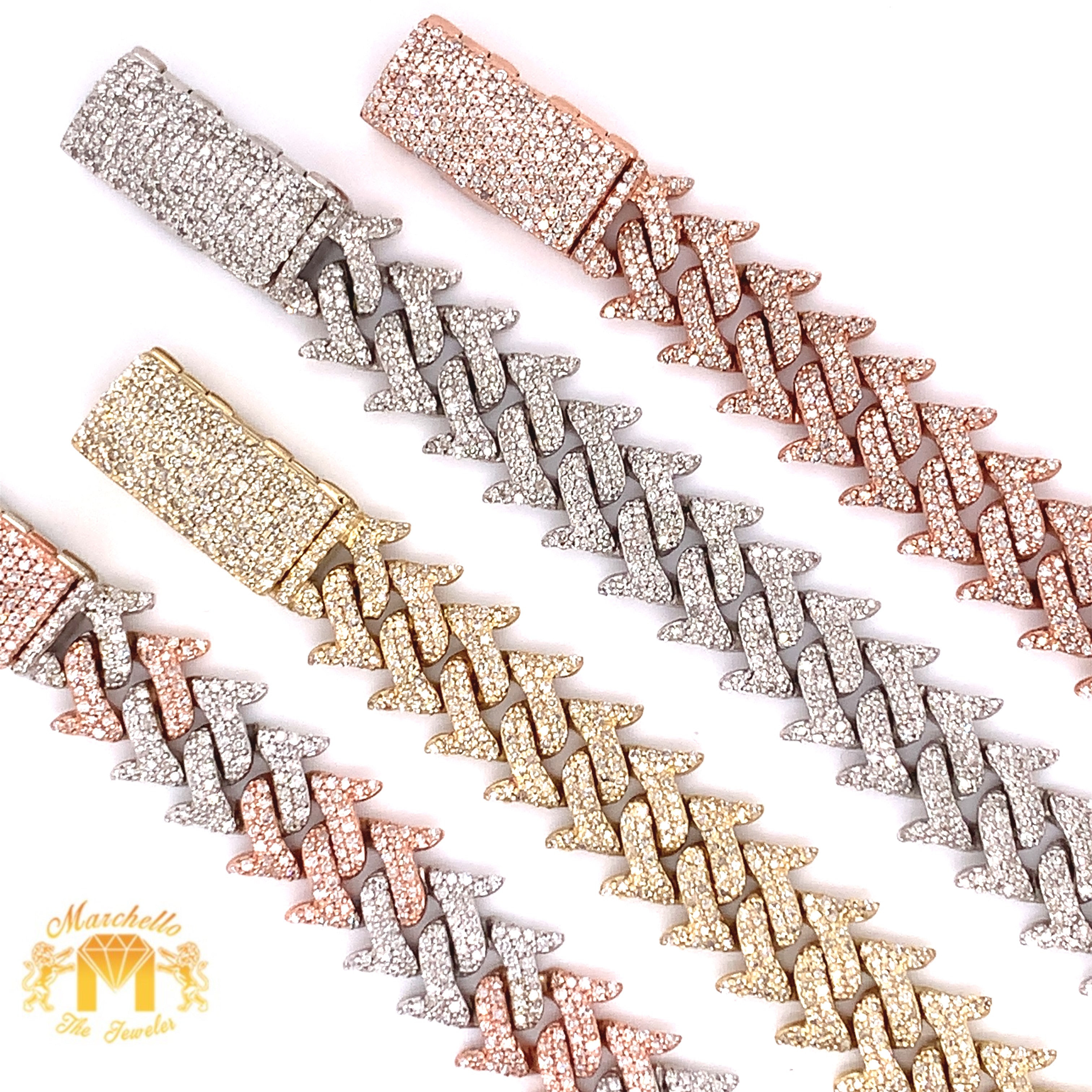 Gold and Diamond Thorn Bracelet with Round Diamond (9.7mm, box clasp ...
